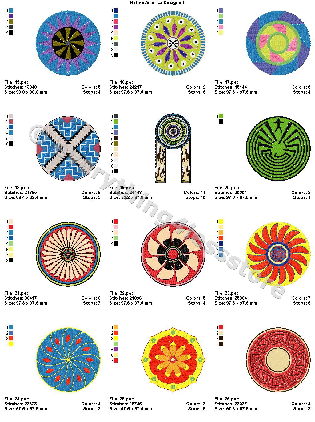 48 NATIVE AMERICAN DESIGNS V1 4X4 EMBROIDERY DESIGNS CD | eBay